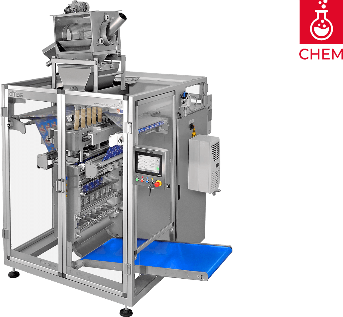 Packing machine C3 for Chemical packaging | Omag