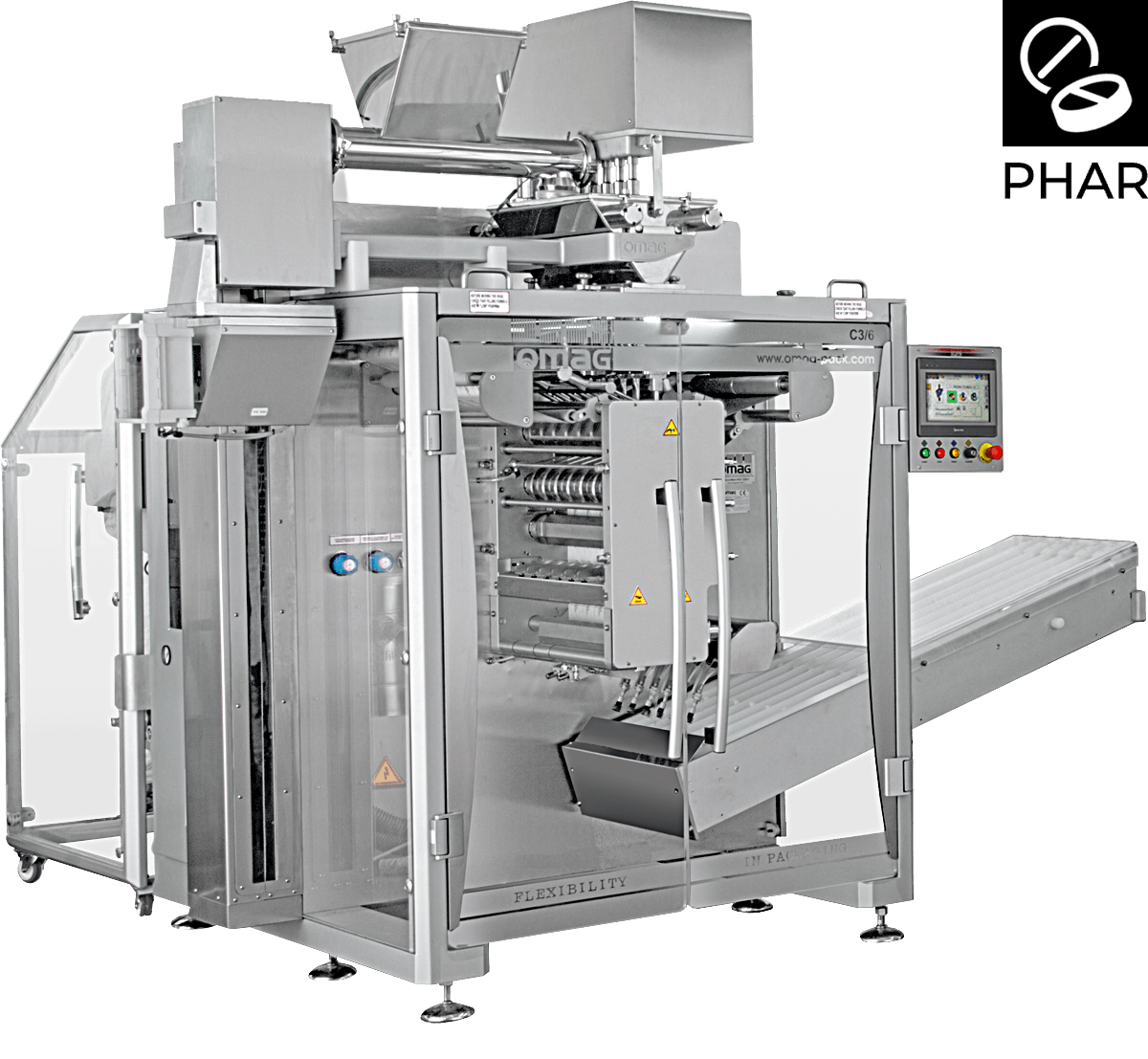 Packing machine C3 for Pharmaceutical packaging | Omag