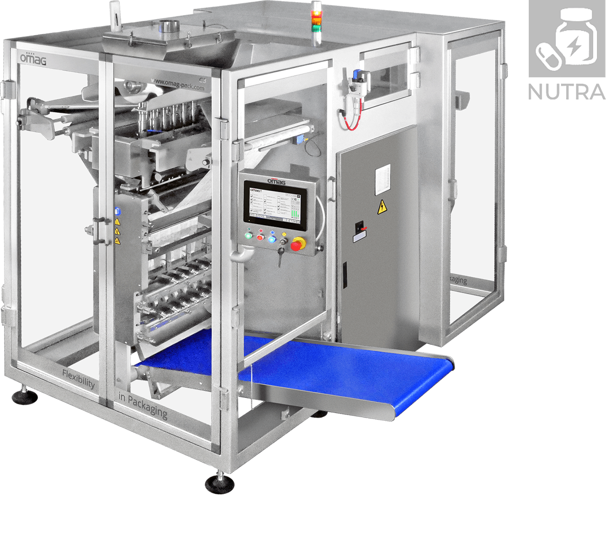 Packing machine C3 for Nutraceutical packaging | Omag
